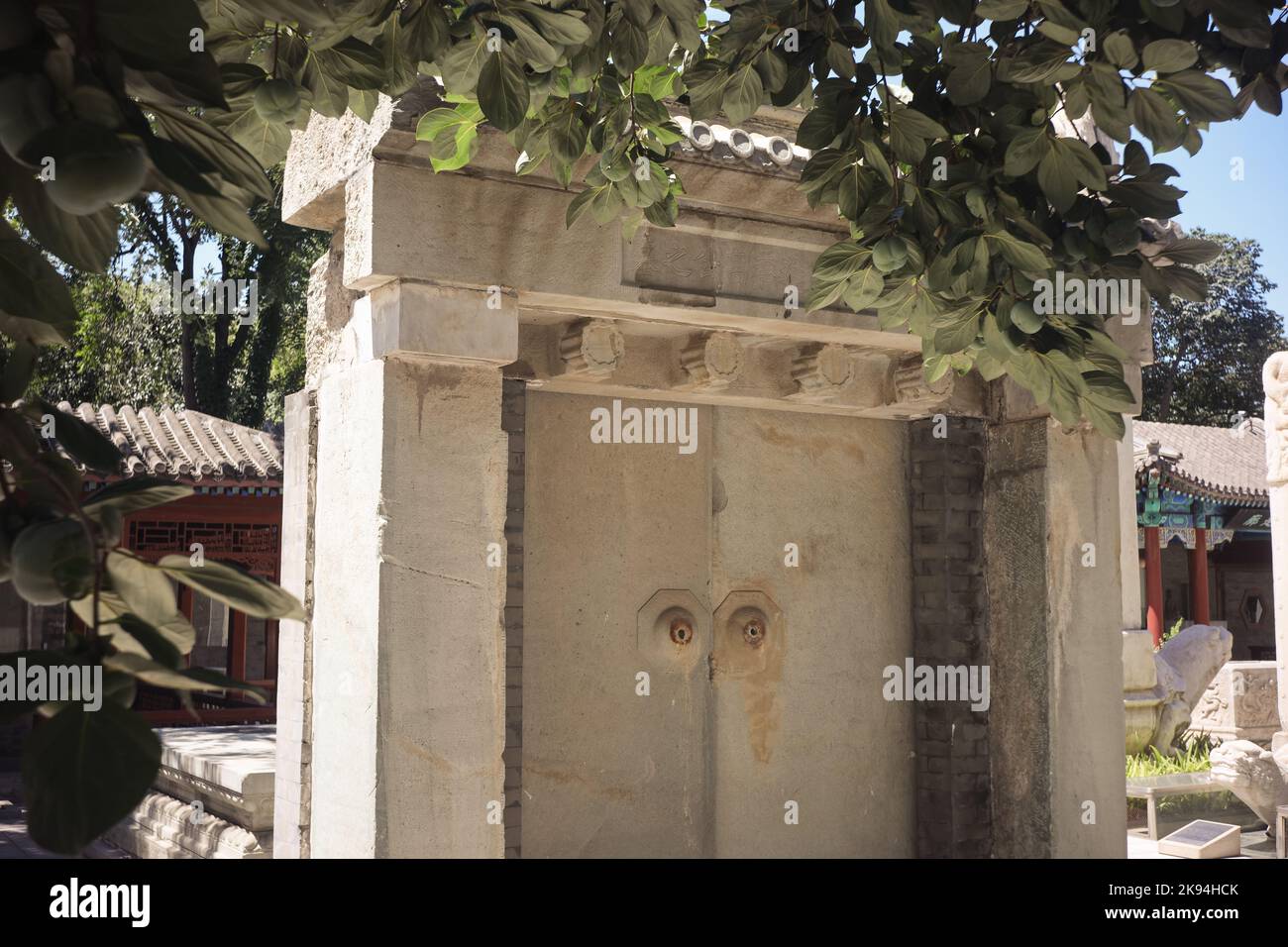 Chinese tombstone in the temple hi-res stock photography and images - Alamy