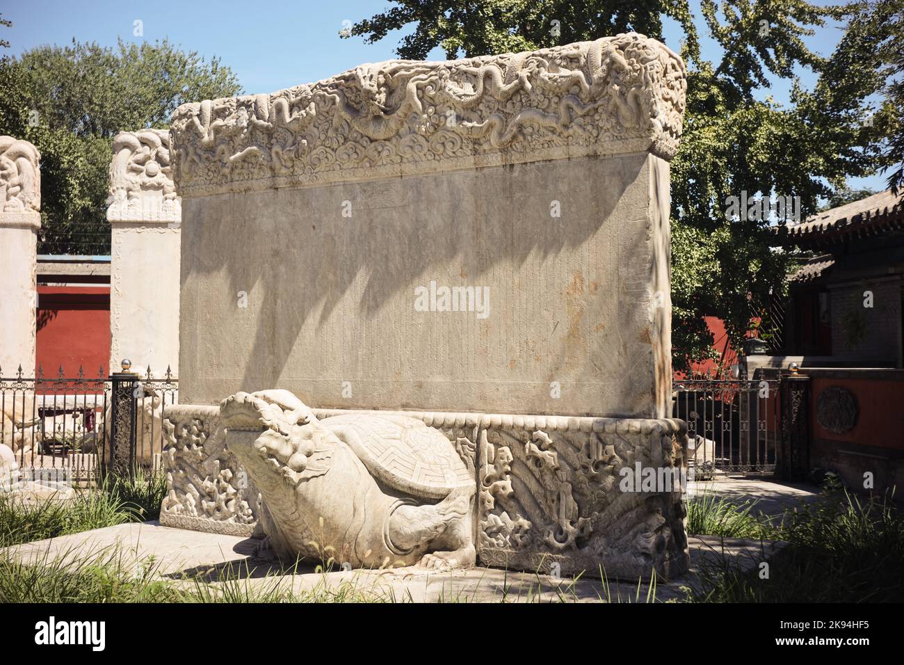 Chinese tombstone in the temple hi-res stock photography and images - Alamy