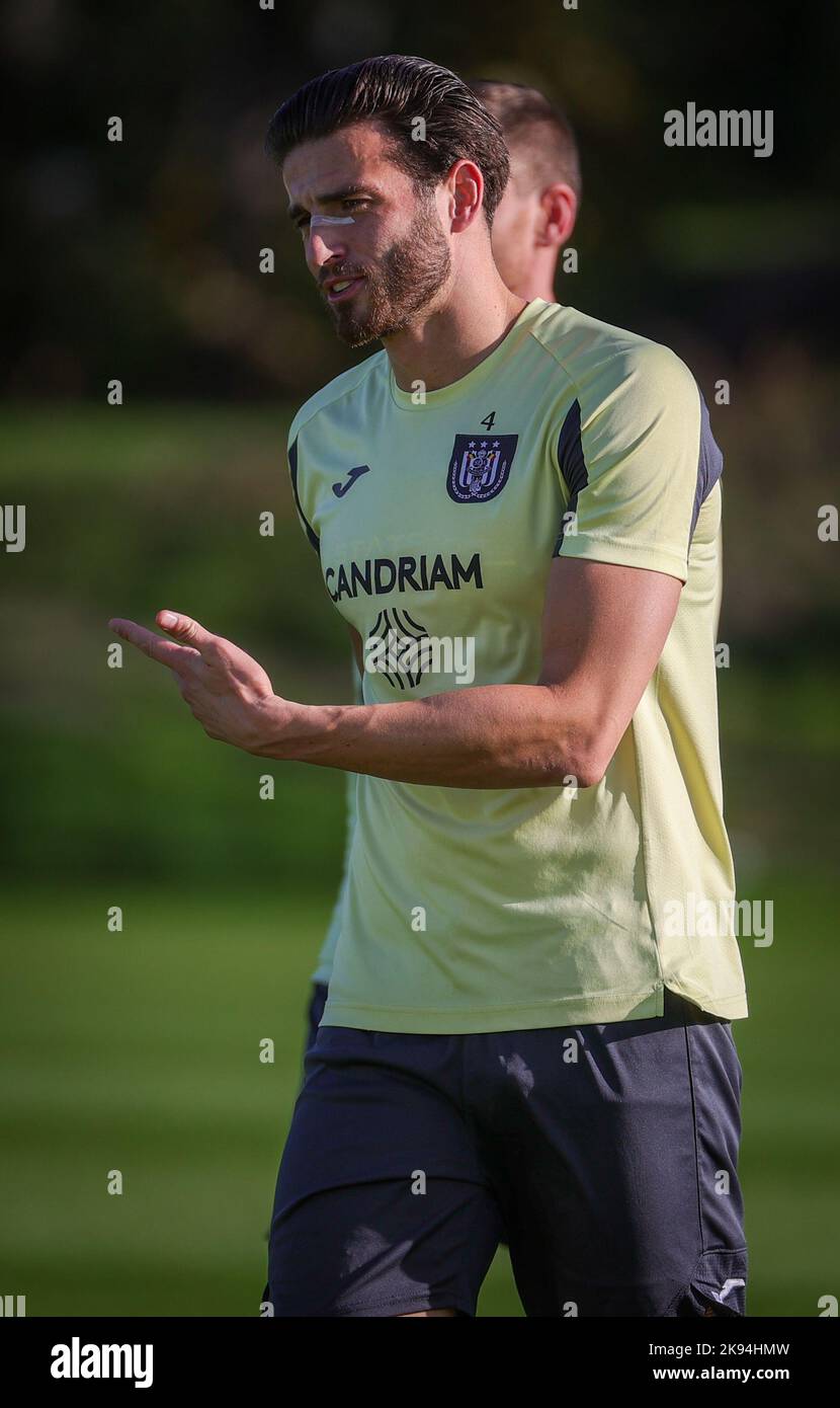 Brussels, Belgium. 26 October 2022, Anderlecht's Wesley Hoedt pictured ...