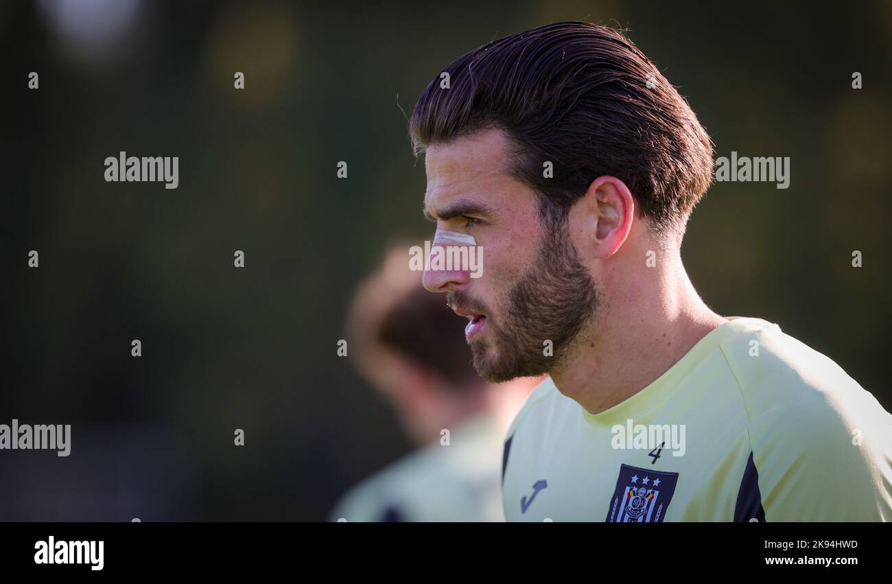 Brussels, Belgium. 26 October 2022, Anderlecht's Wesley Hoedt pictured ...