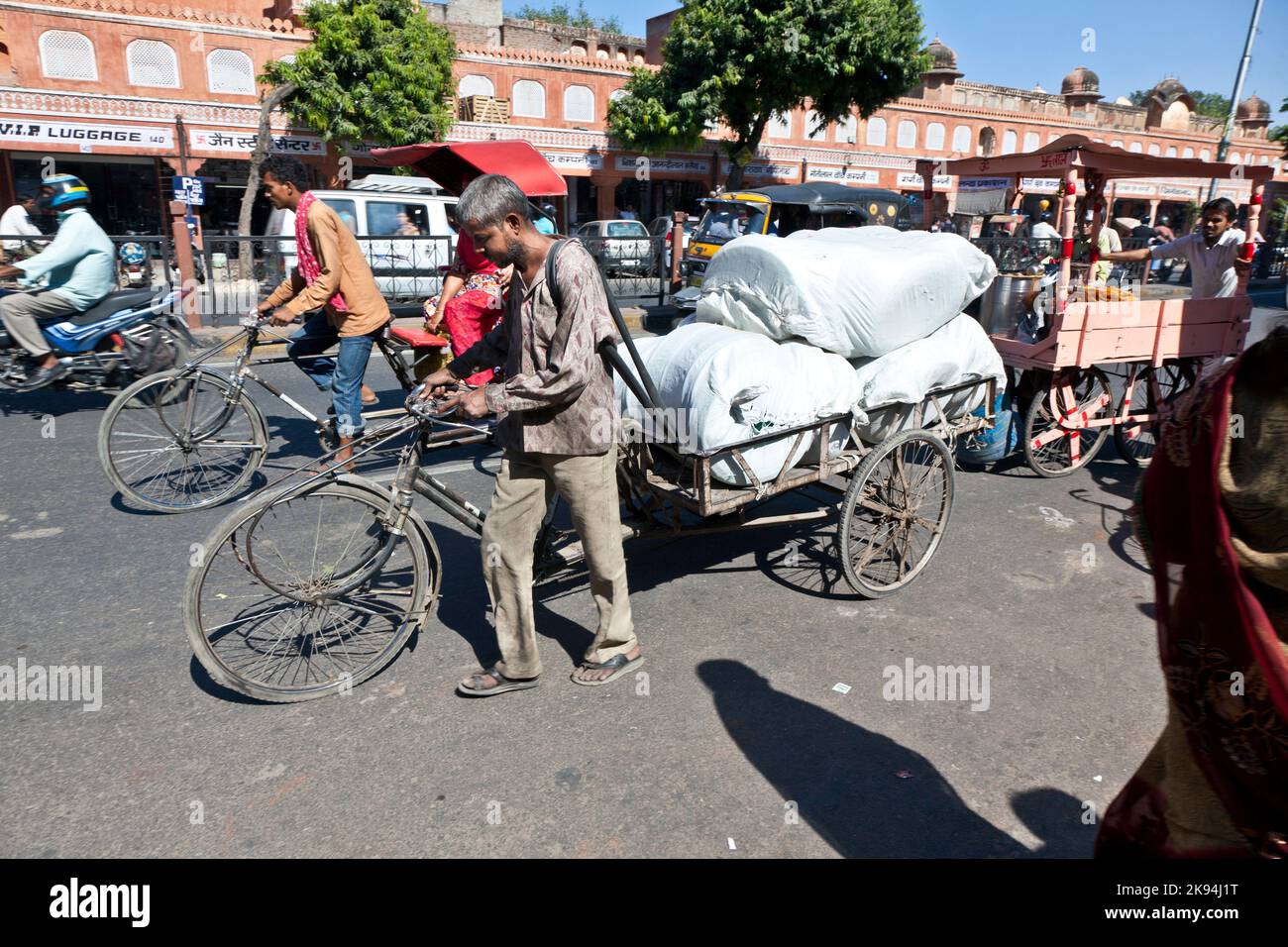 Cycle rickshaw ride jaipur hi-res stock photography and images - Alamy