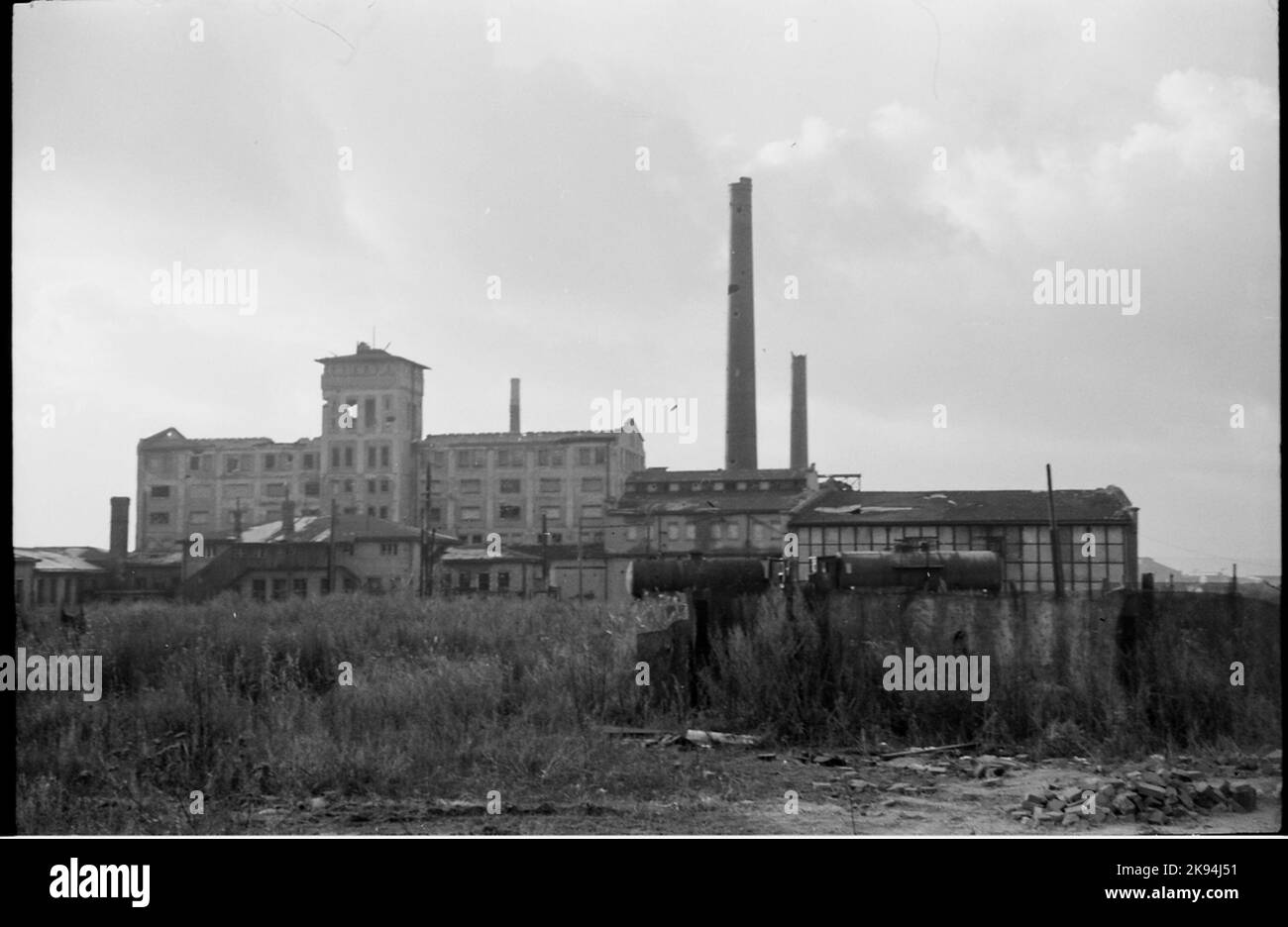War -damaged factory building Stock Photo - Alamy