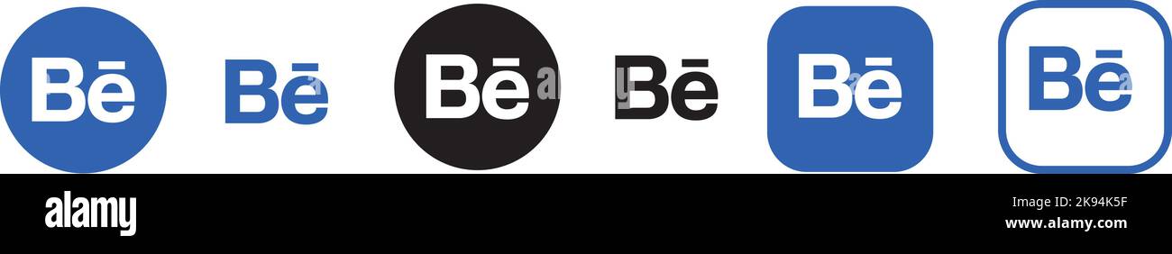 A vector illustration of Behance logo set Stock Vector Image & Art - Alamy