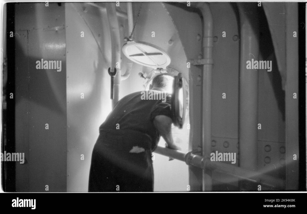 You look out through a window valve on vessels Stock Photo - Alamy