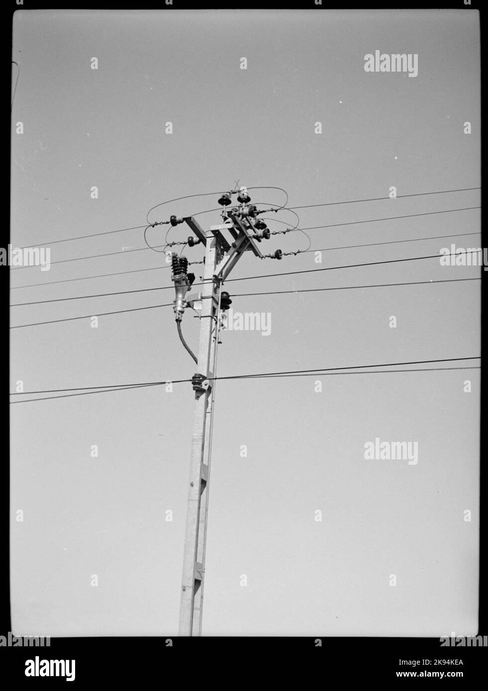 Detail, contact line post Stock Photo - Alamy