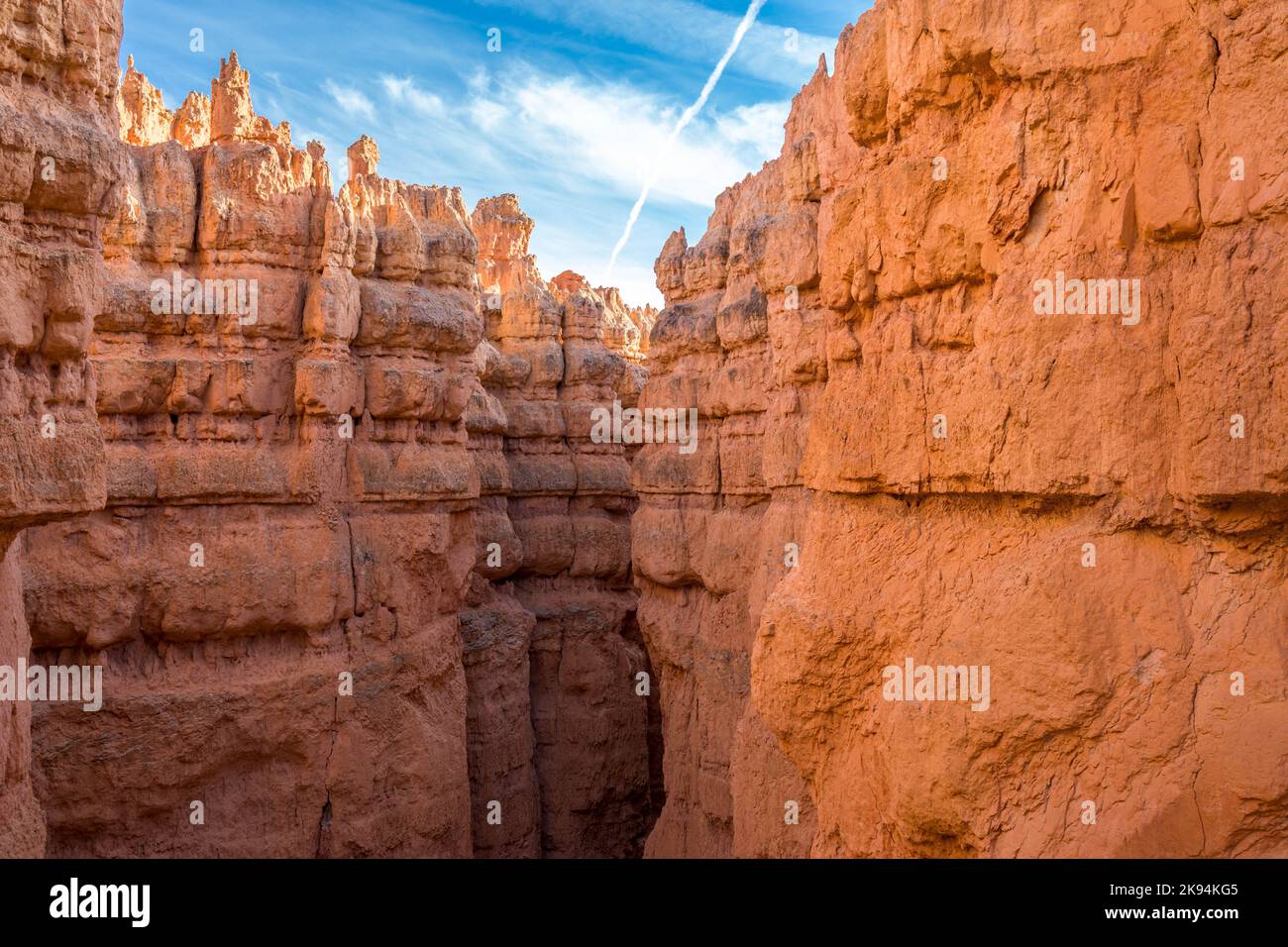 An aerial view of the Bryce Canyon National Park with rock formations ...