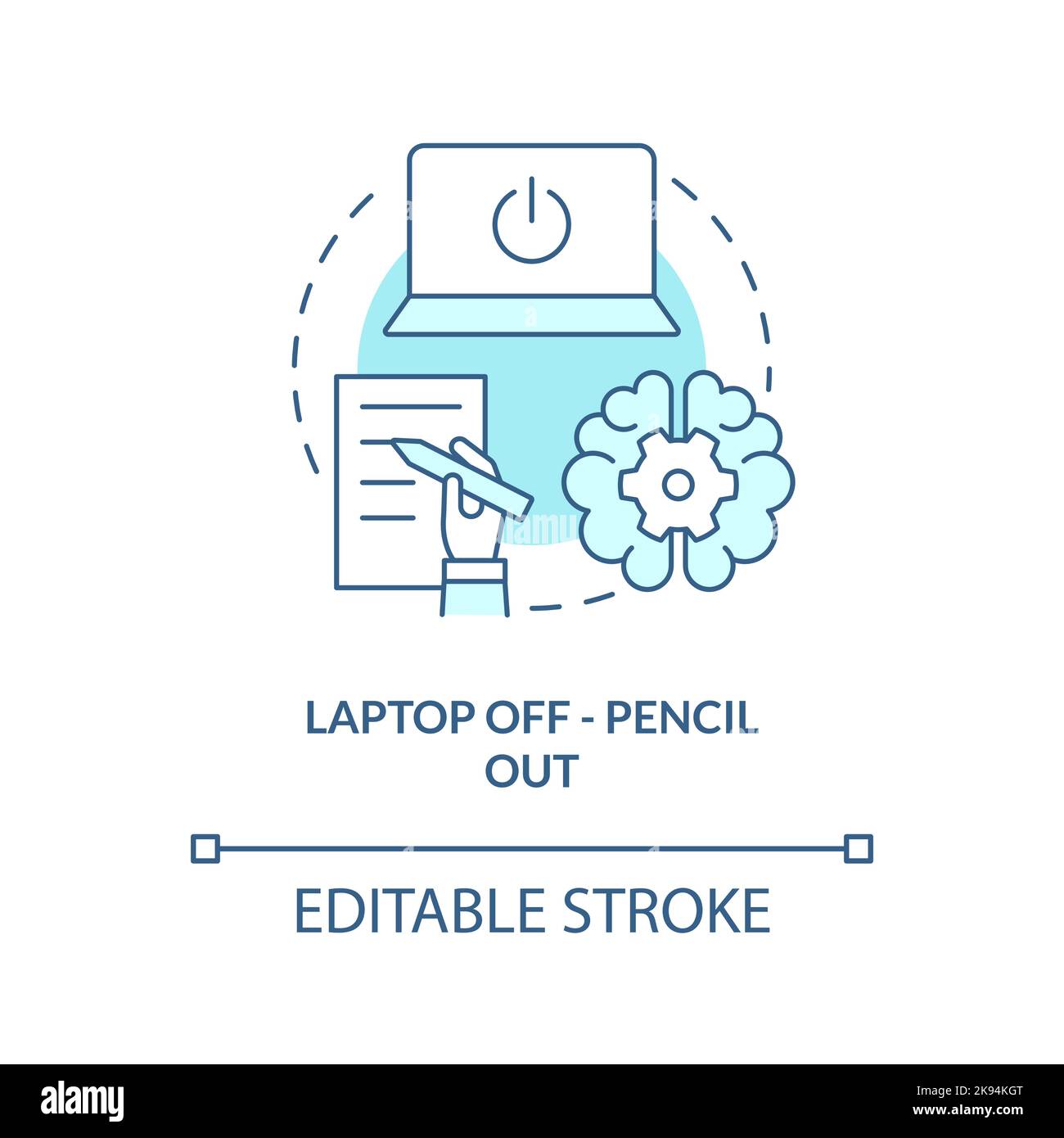 Note taking technique concept turquoise icon Stock Vector Image & Art ...