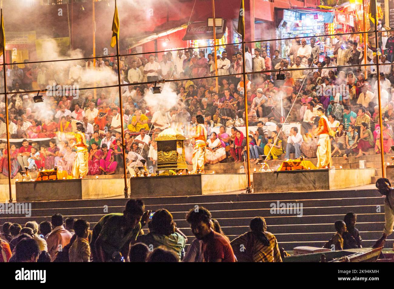 VARANASI - INDIA, MAY 4: Hindu people wash themselves in the river ...