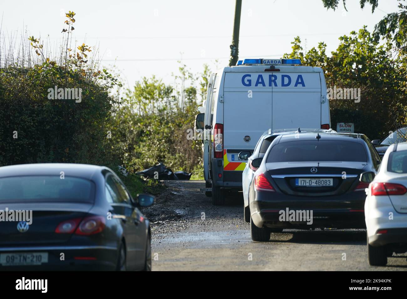Garda at the scene in Rattin near Milltownpass, Co Westmeath after the ...