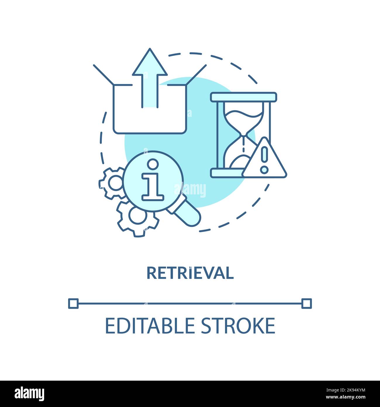 Retrieval information in brain concept turquoise icon Stock Vector ... Retrieval information in brain concept turquoise icon Stock Vector ...