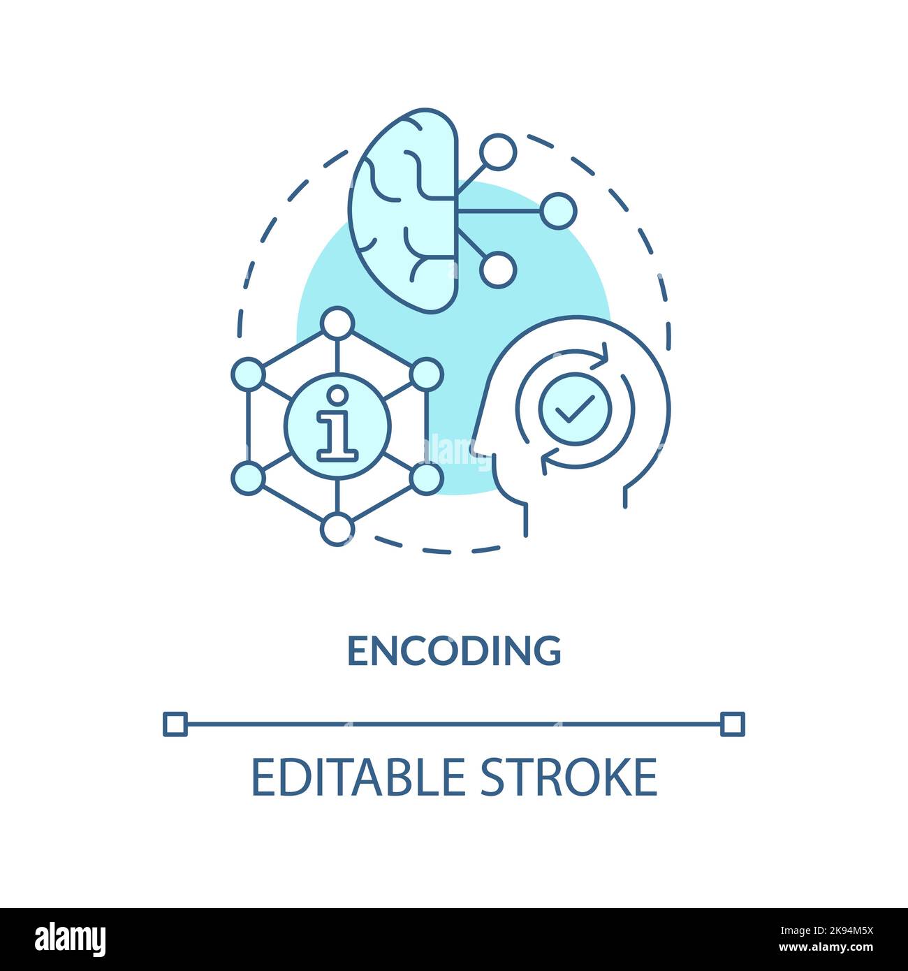 Encoding information in brain concept turquoise icon Stock Vector Image ... Encoding information in brain concept turquoise icon Stock Vector Image ...