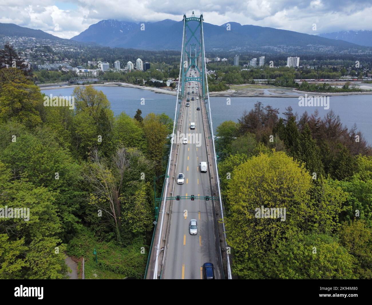 An aerial view of Vancouver bay and forest landscape in Canada Stock ...