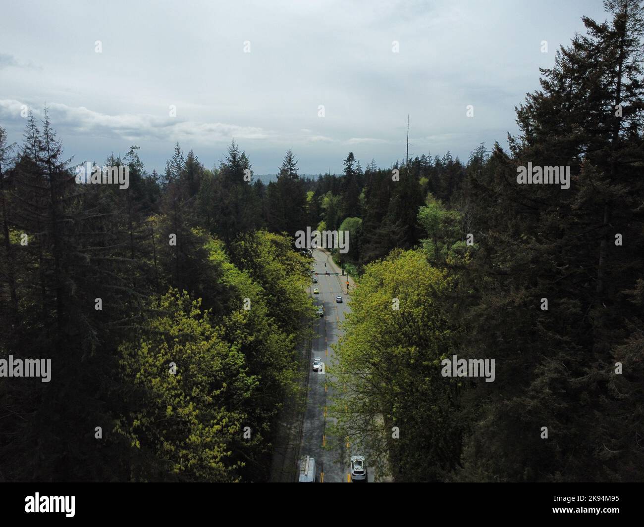 An aerial view of Vancouver bay and forest landscape in Canada Stock ...