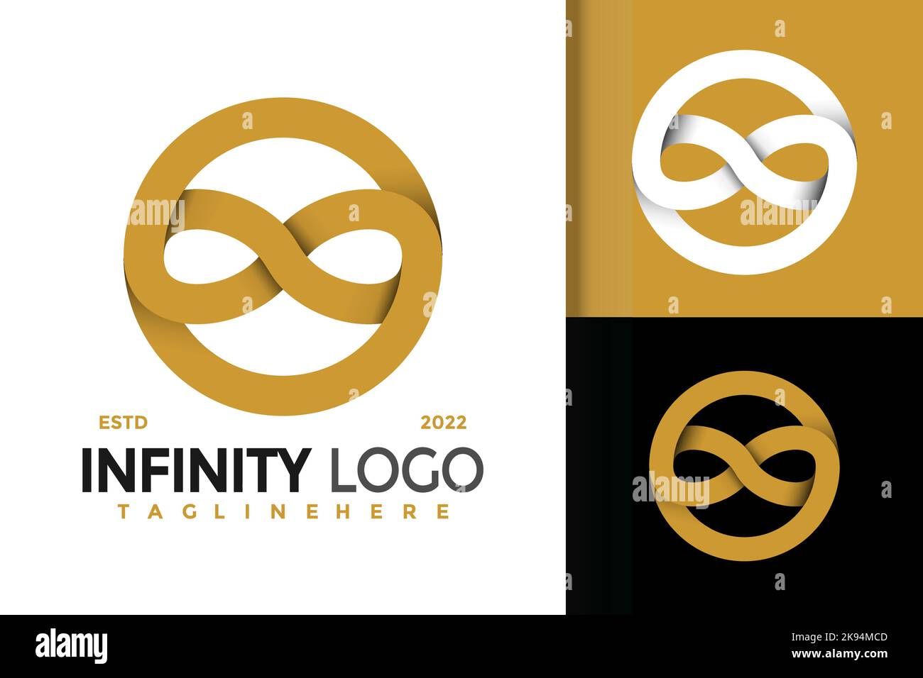 A modern Infinity Logo Design, Brand Identity with tagline space Stock ...