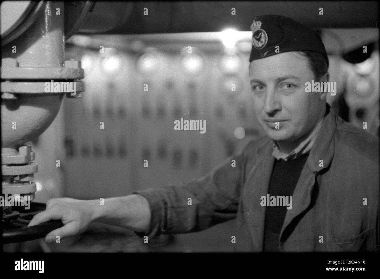 State Railways, SJ - Personnel aboard the train ferry "Malmöhus Stock ...