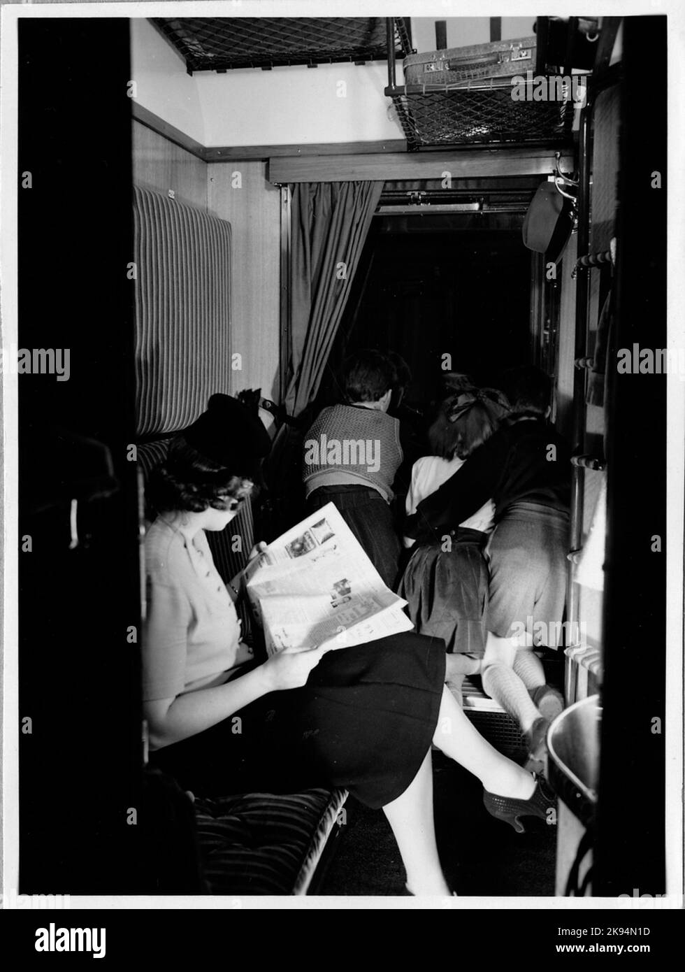 Traveling with 3rd grade sleeping compartment. State Railways, SJ Abo2c ...