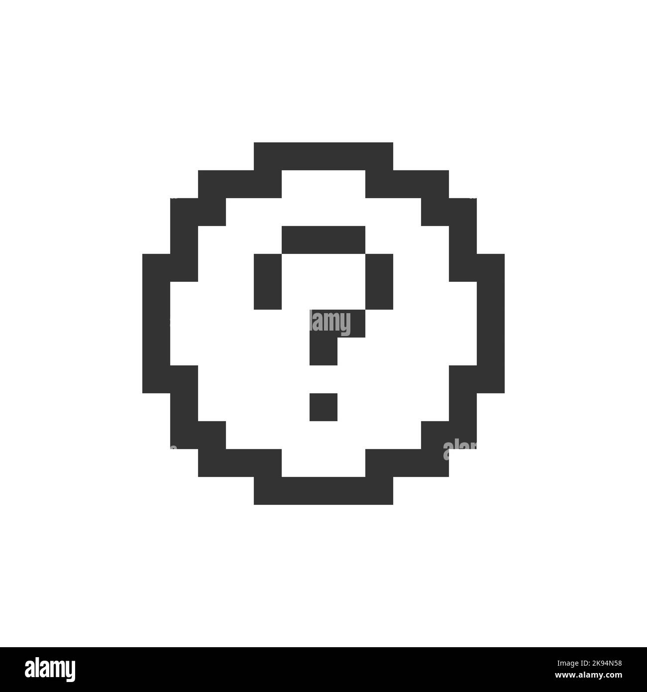 Question mark pixelated ui icon Stock Vector Image & Art - Alamy
