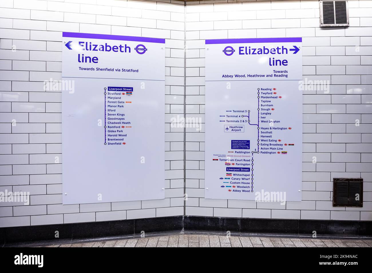 Liverpool Street Station - Elizabeth Line Station Stock Photo - Alamy