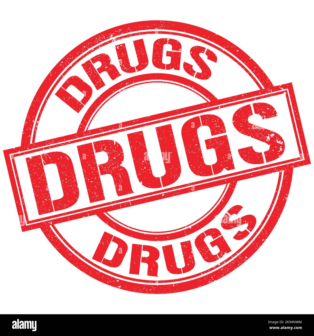 DRUGS text written on red round stamp sign Stock Photo - Alamy