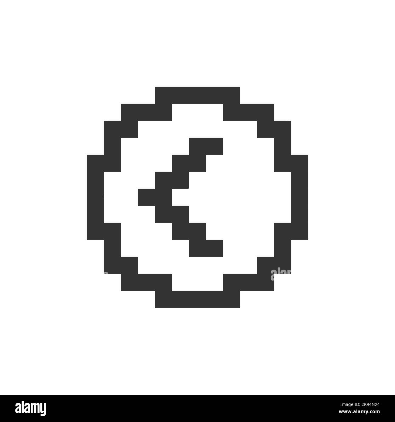 Arrow left button pixelated ui icon Stock Vector Image & Art - Alamy