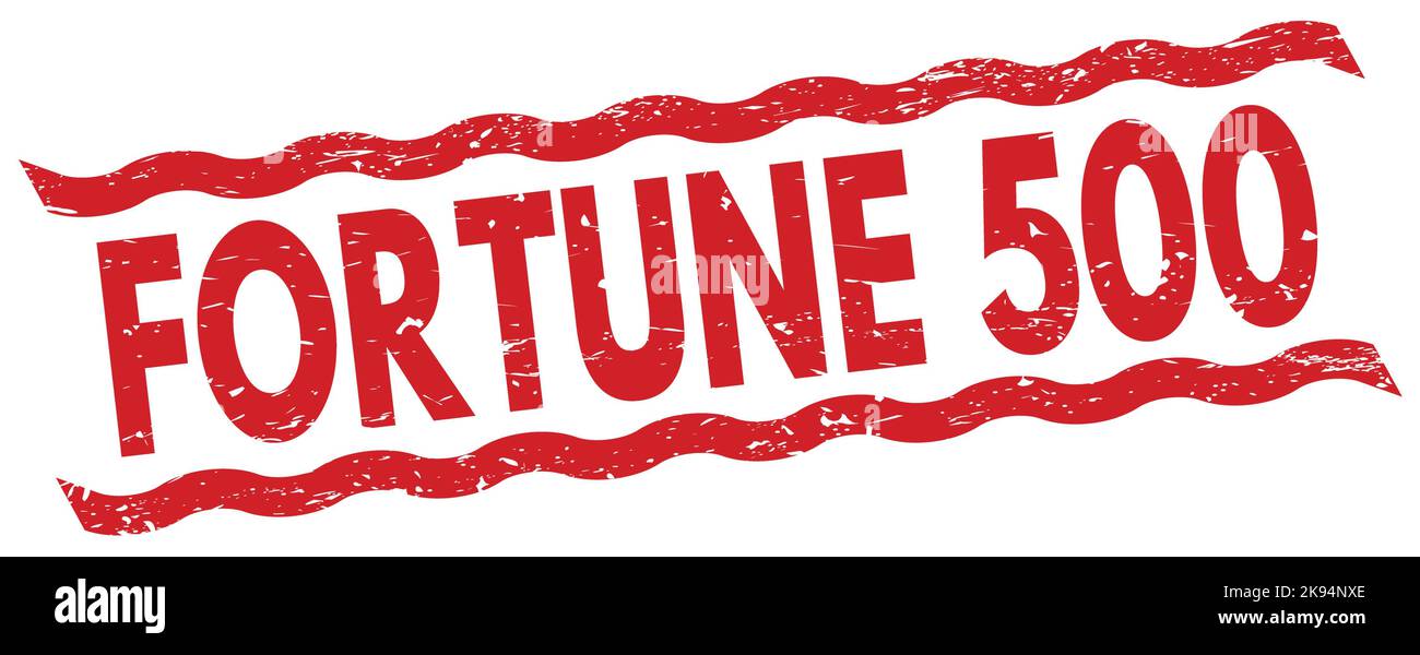 FORTUNE 500 text written on red lines stamp sign Stock Photo - Alamy