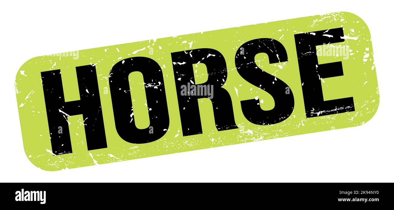 HORSE text written on green-black grungy stamp sign Stock Photo - Alamy
