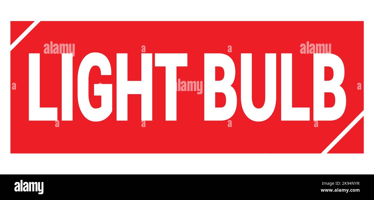 LIGHT BULB text written on red grungy stamp sign Stock Photo - Alamy