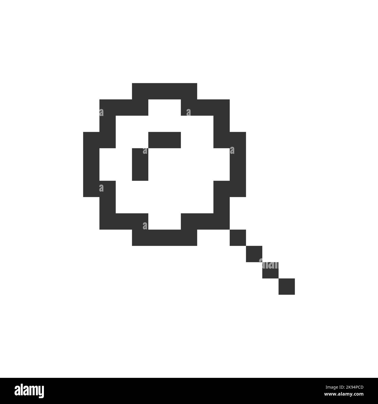Magnifying glass pixelated ui icon Stock Vector Image & Art - Alamy