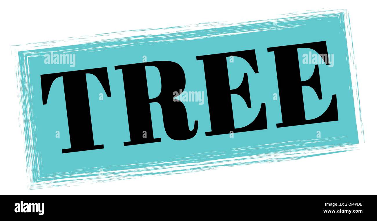 Tree text on blue Cut Out Stock Images & Pictures - Alamy