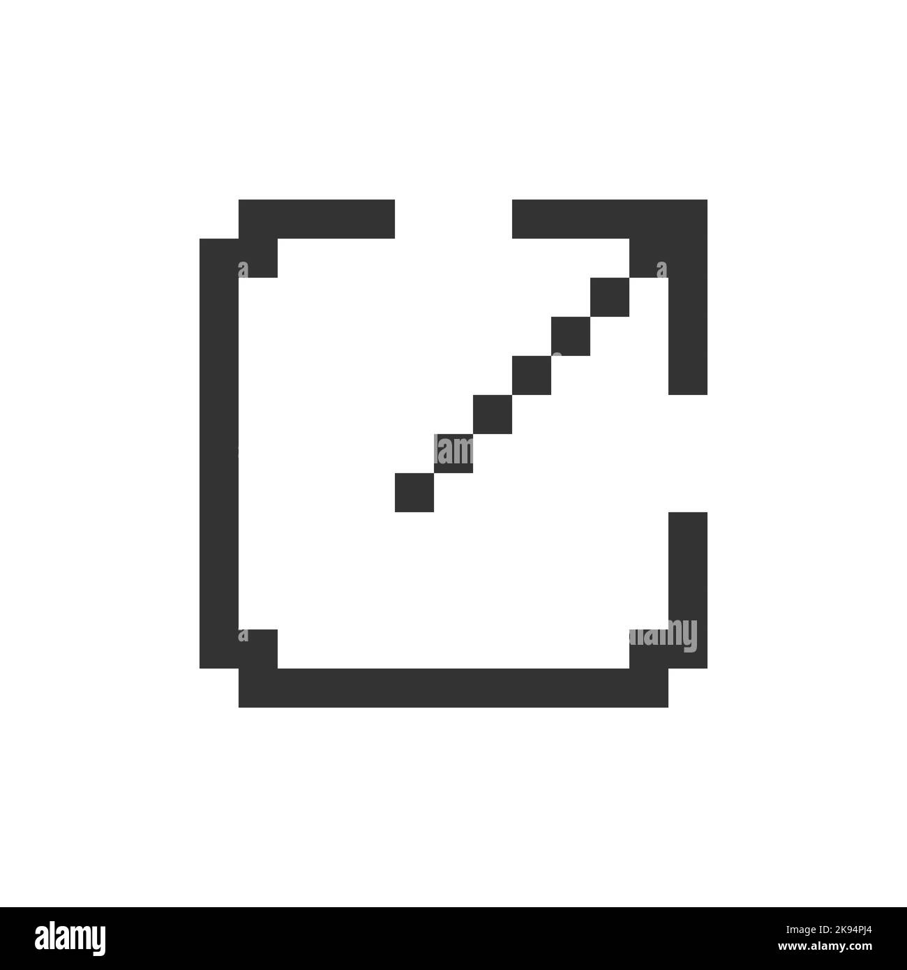 Resize Pixelated Ui Icon Stock Vector Image And Art Alamy