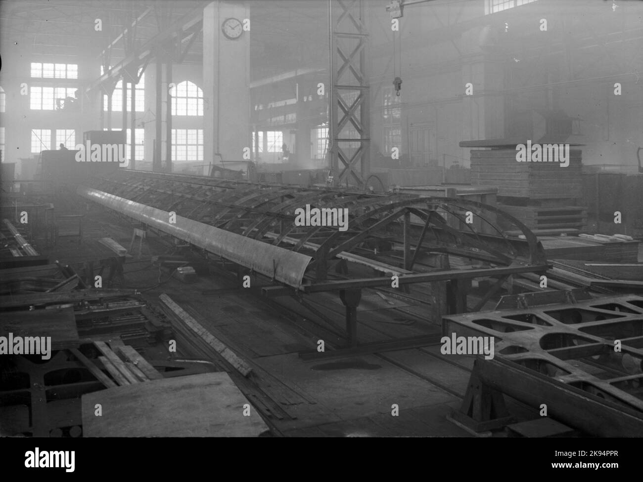 Wagon Litt. Co8d detail of roof building in jigg Stock Photo - Alamy