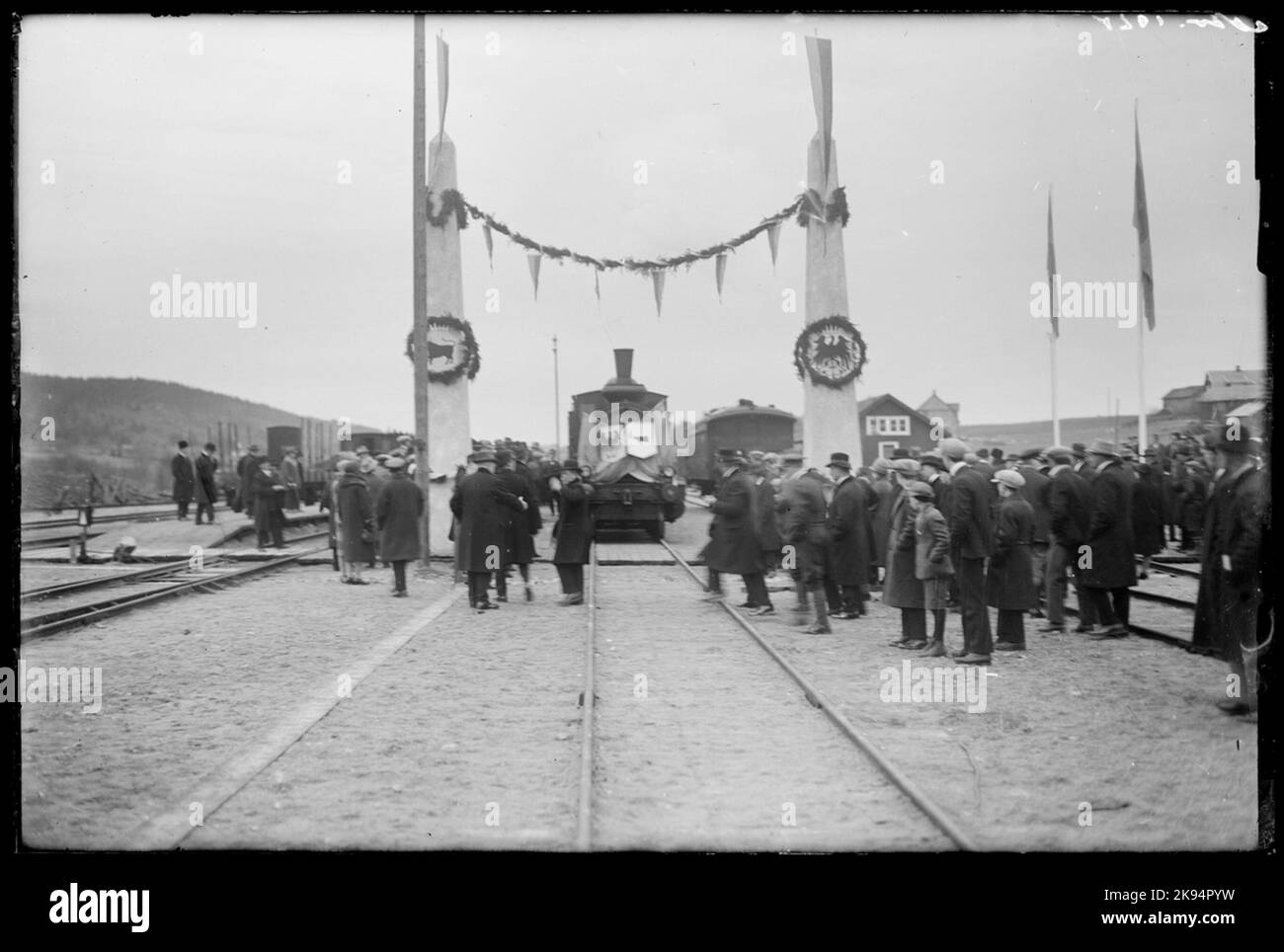 The Inauguration of Åmål - Årjängs Railway in November 1928 Stock Photo ...