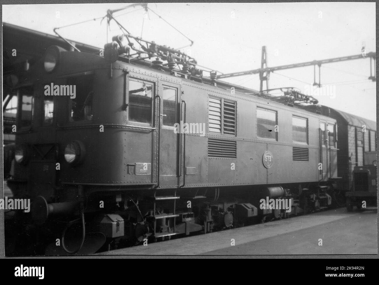 The State Railways, SJ BS 573. The locomotive is former Gothenburg ...