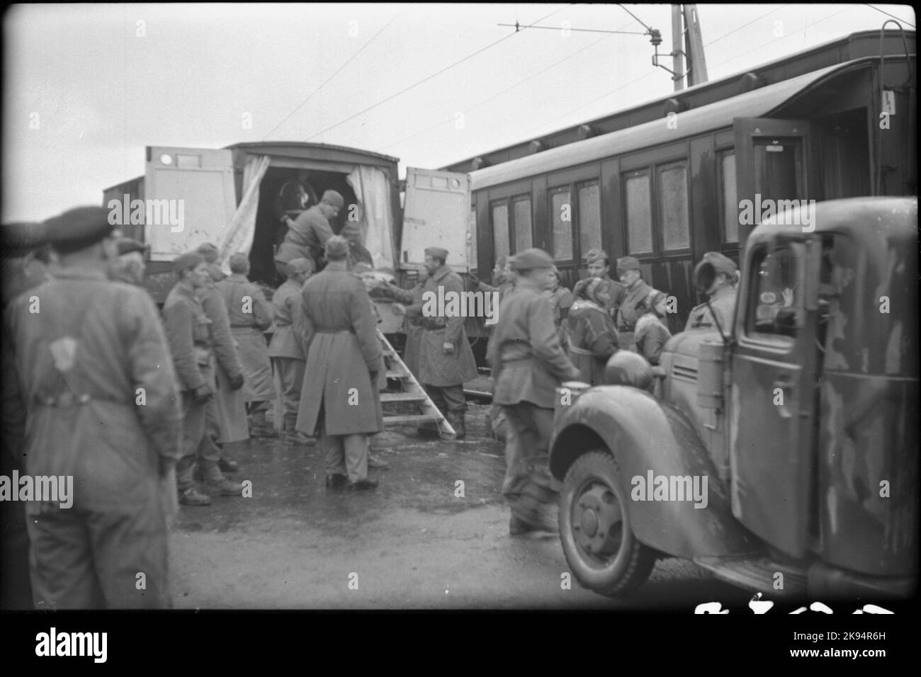 During the evacuation of Finnish refugees, autumn 1944 Stock Photo - Alamy