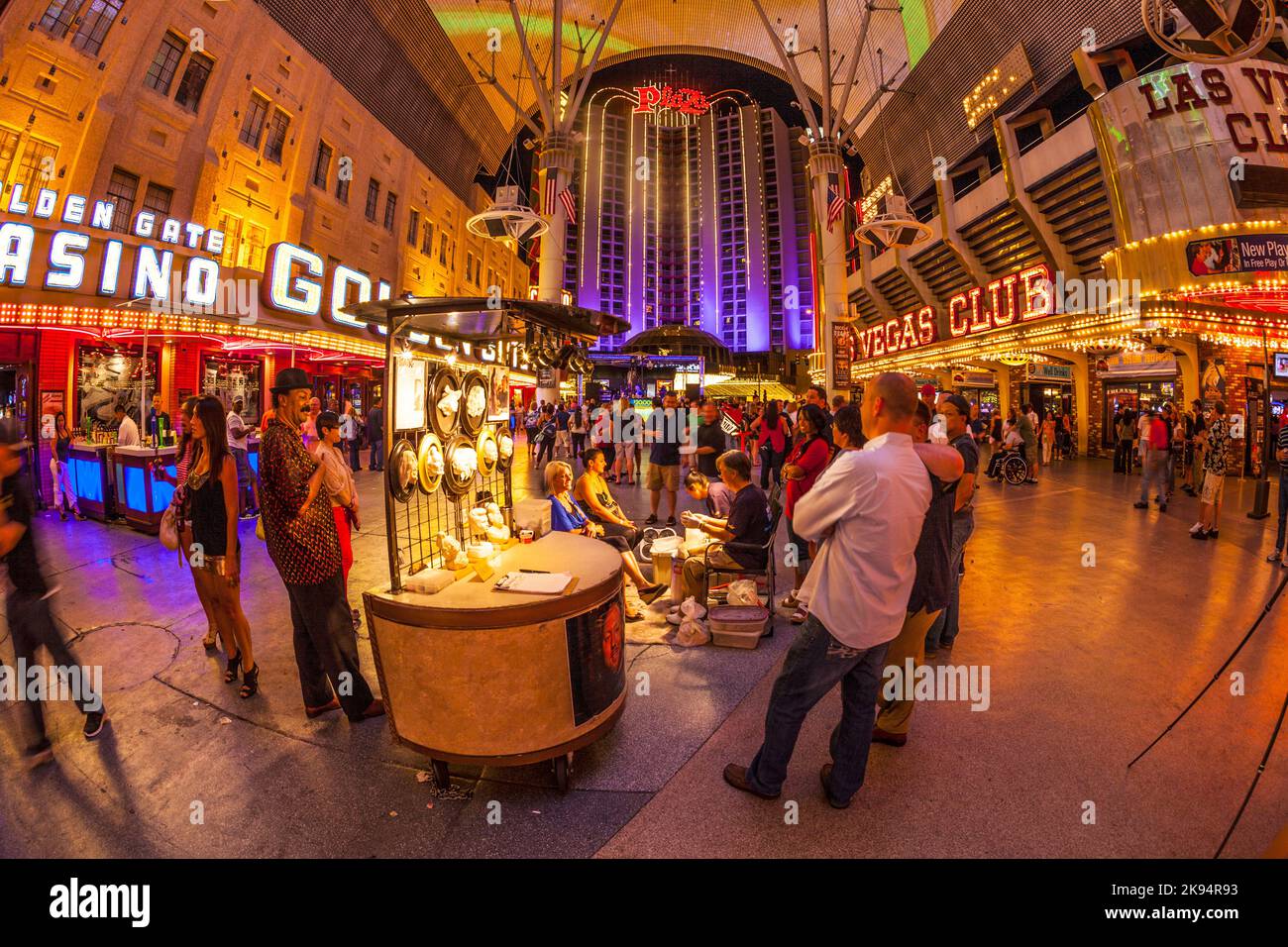 LAS VEGAS - JUNE 16 : Fremont Street in Las Vegas, Nevada on June 16 ...