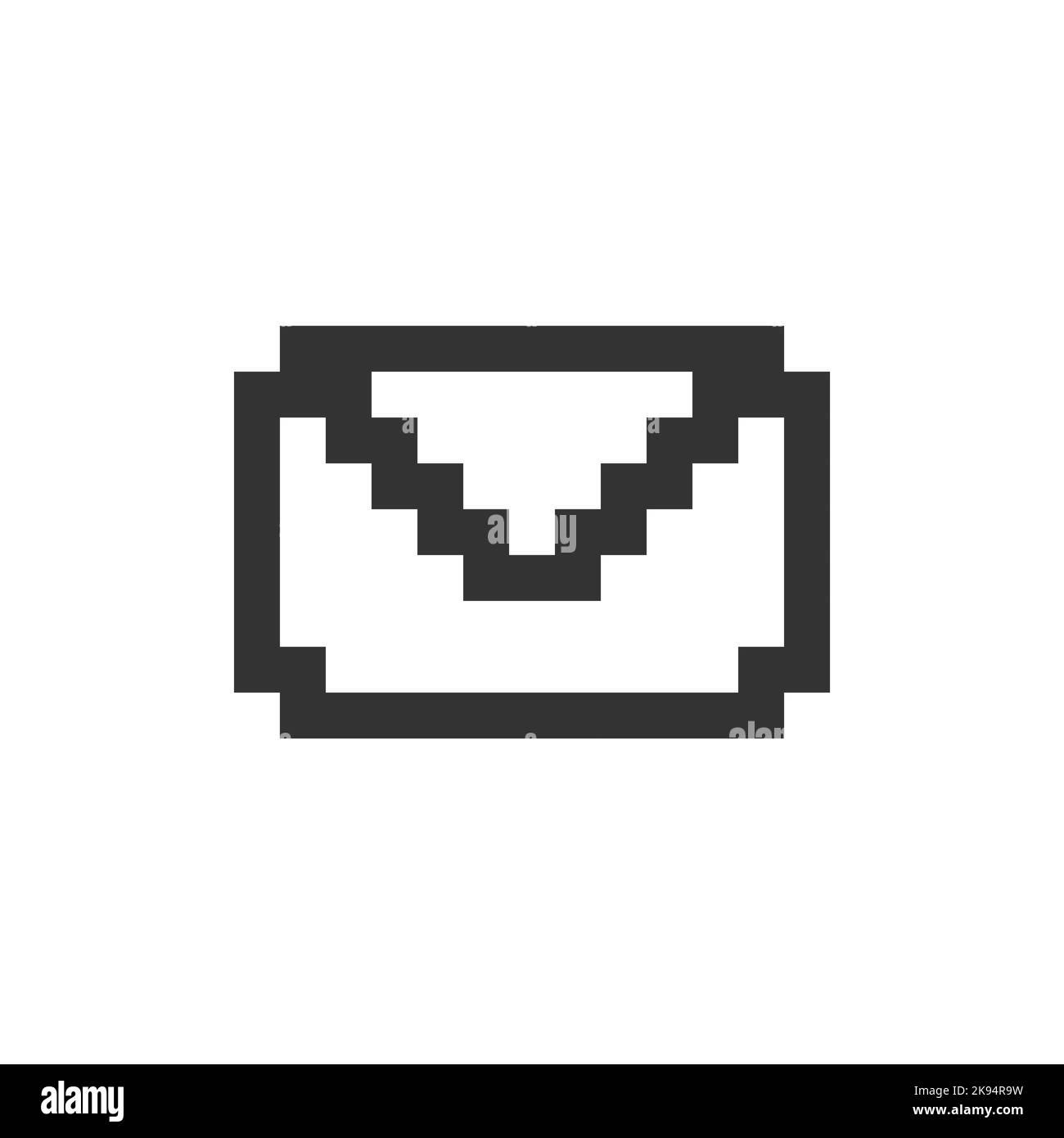 Unread message pixelated ui icon Stock Vector Image & Art - Alamy