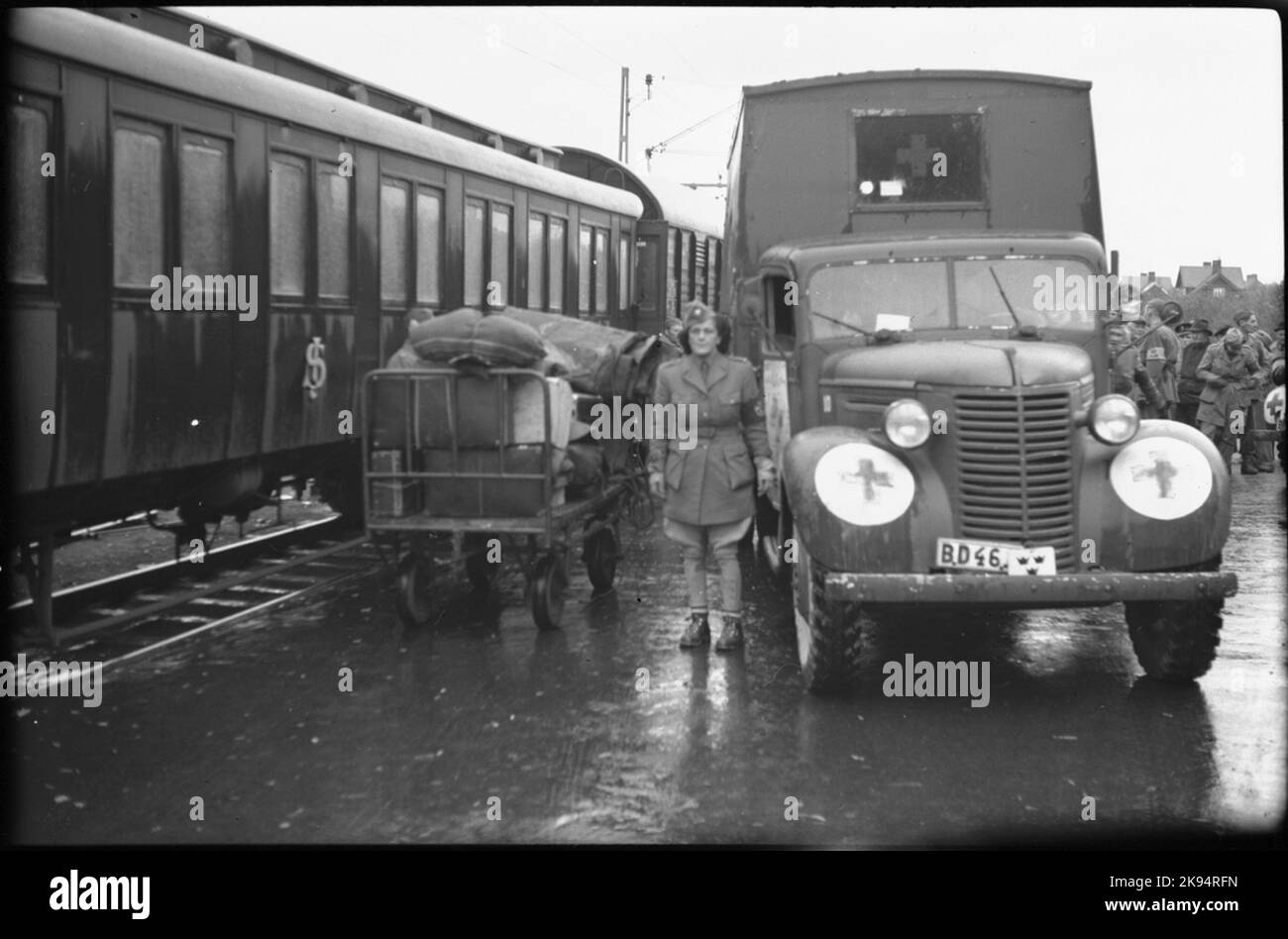 During the evacuation of Finnish refugees, autumn 1944. Ambulance from ...