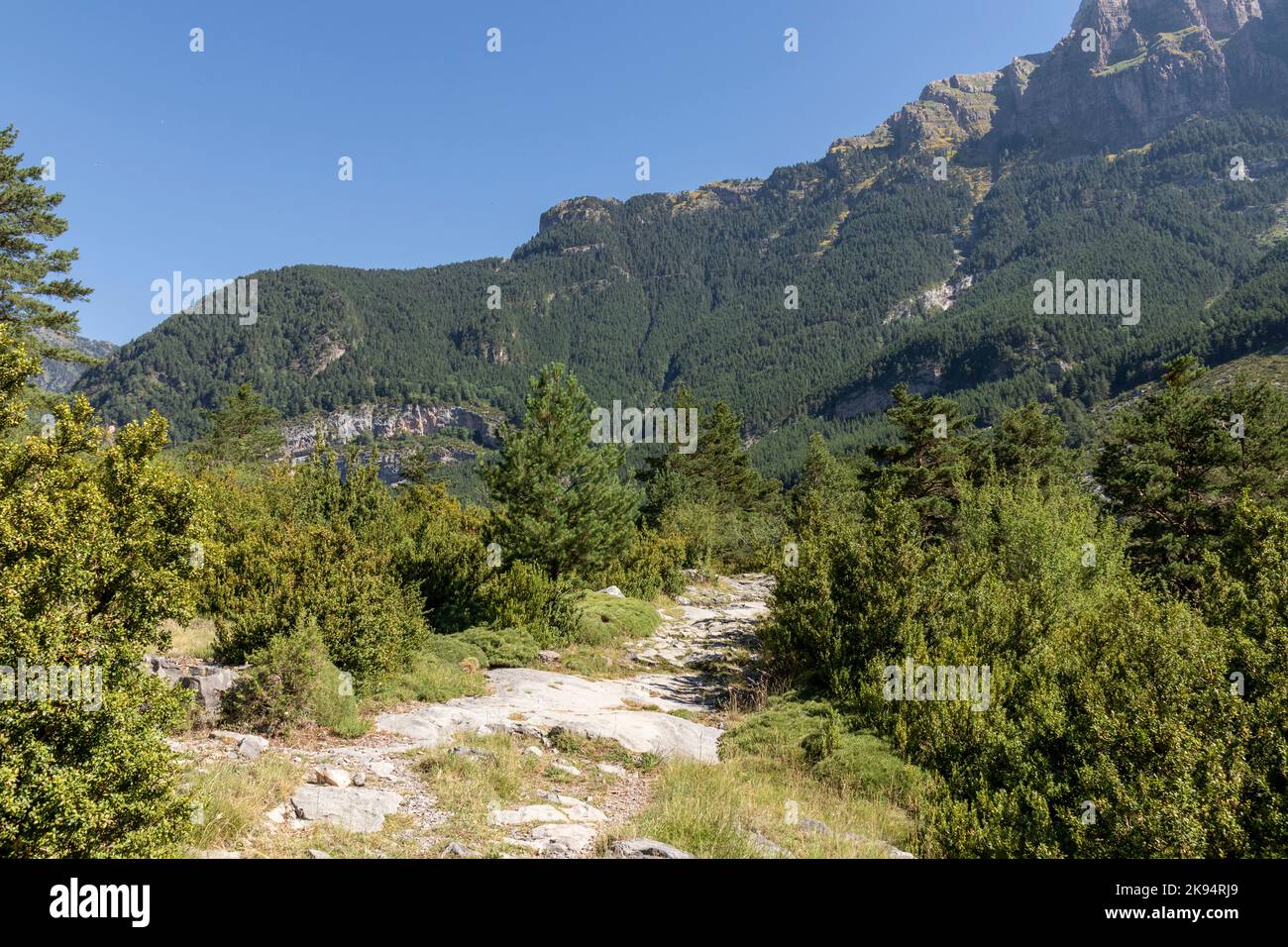 Pyrenees mountains and landscape of walking trails Stock Photo - Alamy