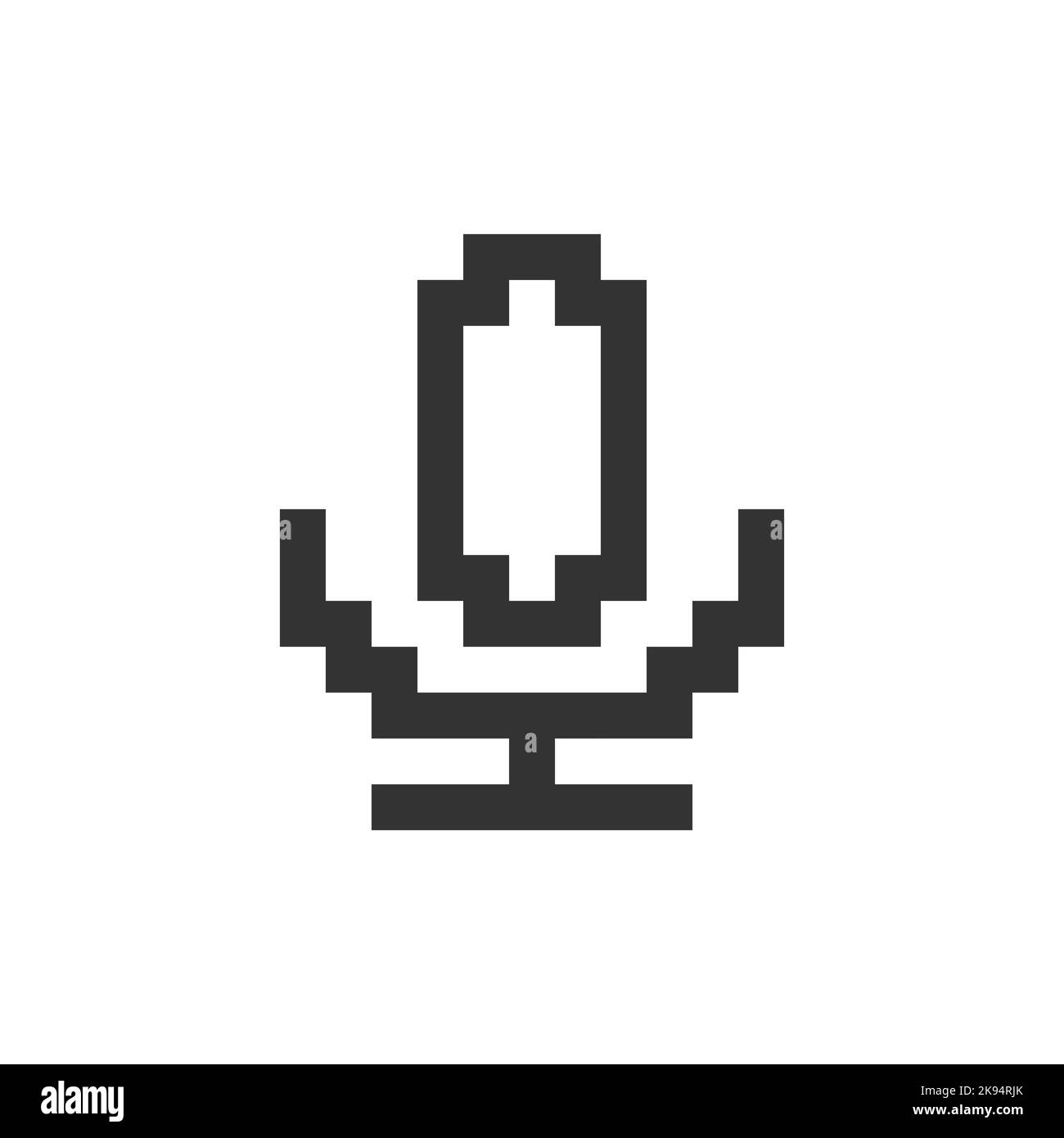 Microphone pixelated ui icon Stock Vector Image & Art - Alamy