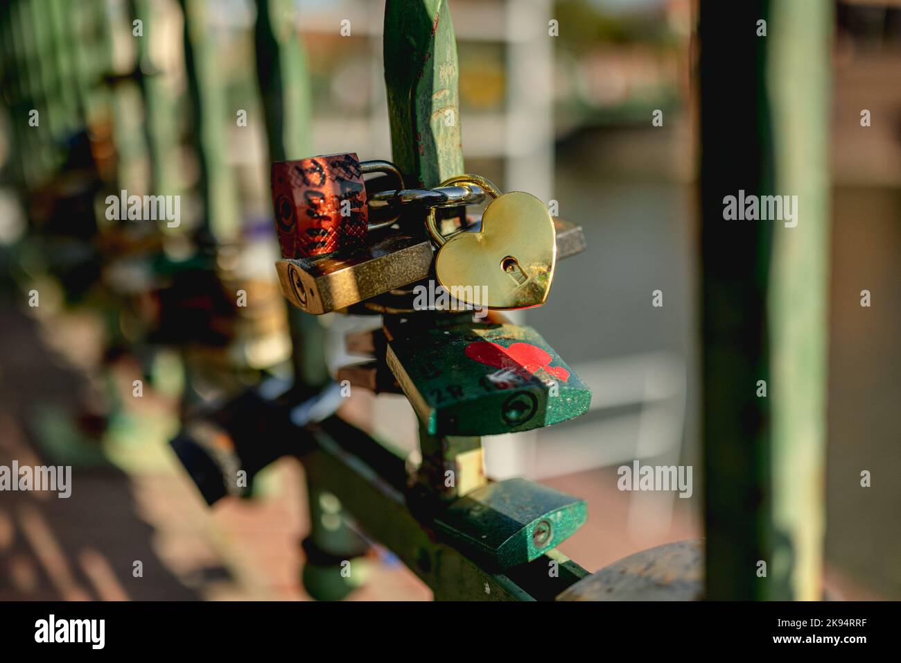Padlocks hanging on Tumski bridge in Wroclaw Stock Photo - Alamy