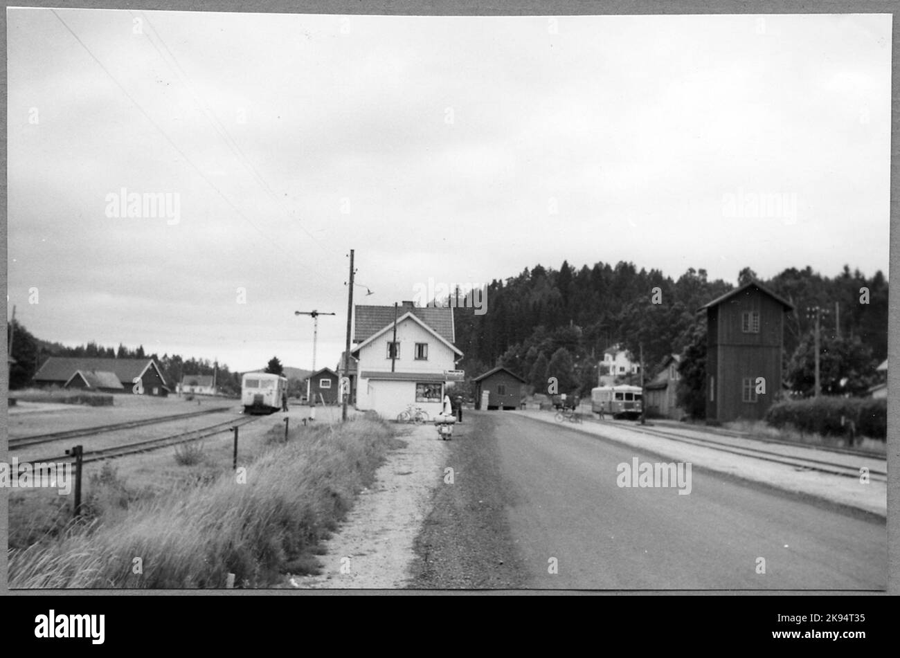 Rail bus at Ullared station Stock Photo - Alamy