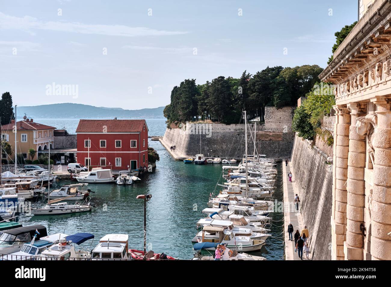 The Venetian Land Gate, built in 1543, of Zadar old town by the port of ...