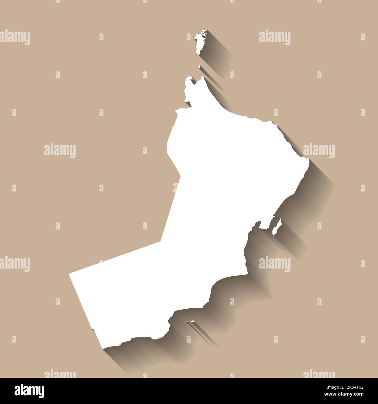 Oman vector country map silhouette Stock Vector Image & Art - Alamy