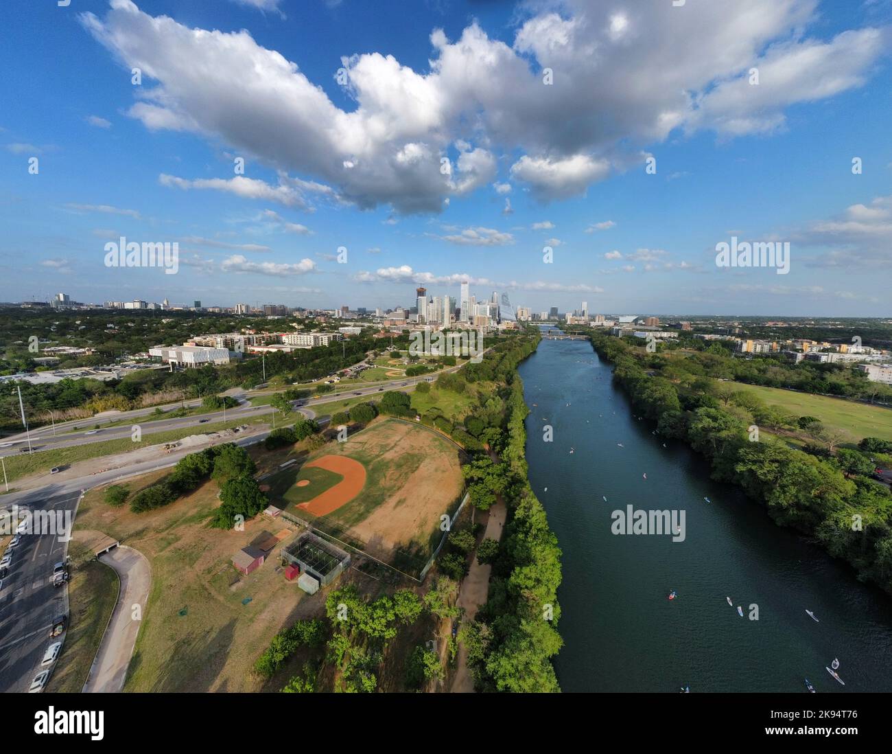 Aerial panoramic skyline austin hi-res stock photography and images - Alamy