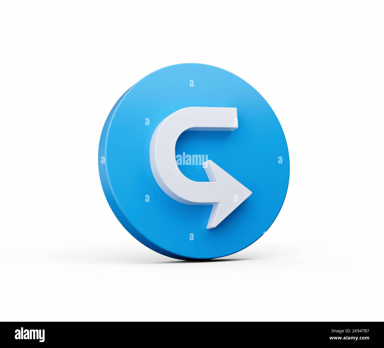 Return icon 3d isolated on white background, logo concept of Returned ...