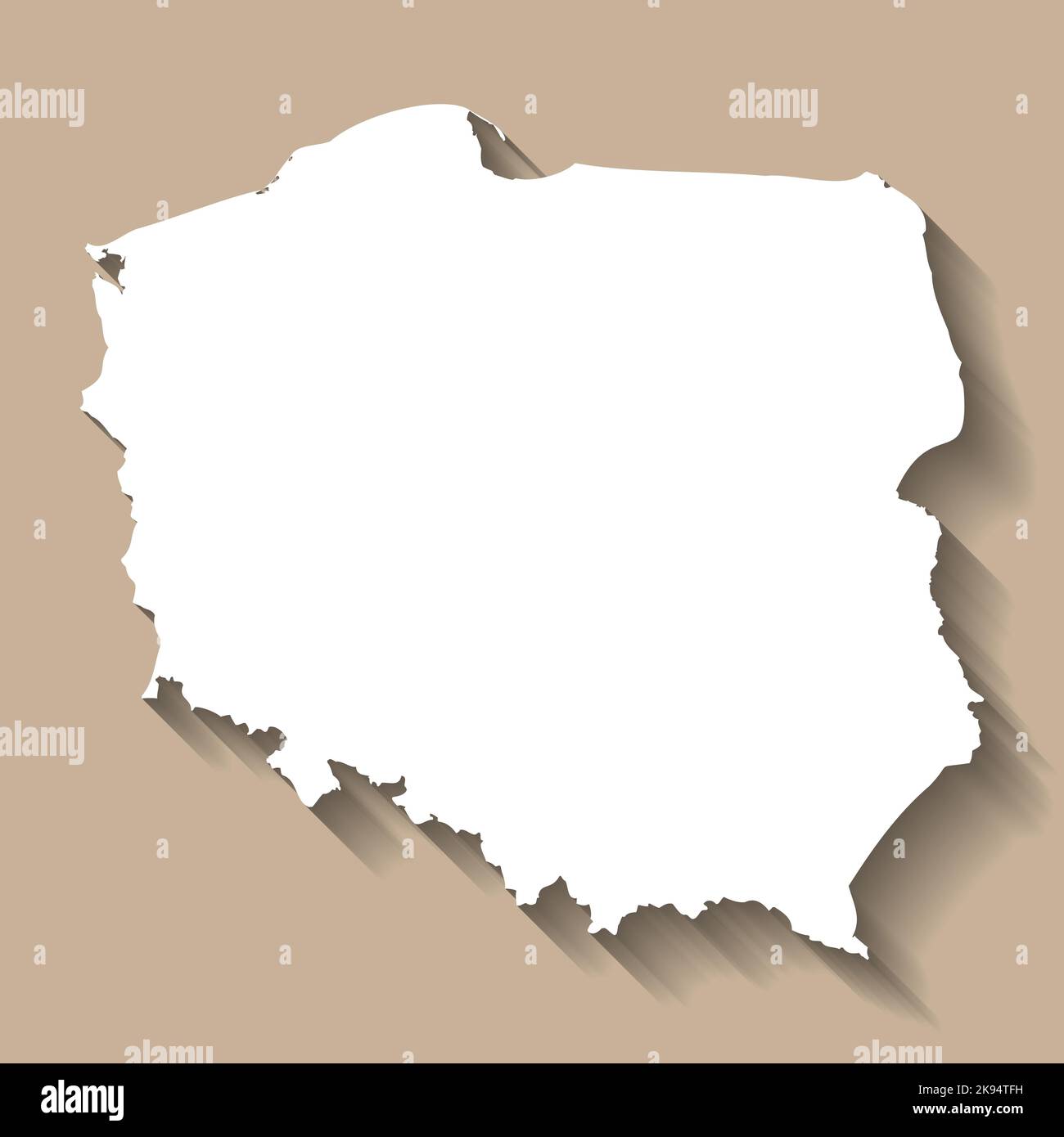 Poland vector country map silhouette Stock Vector Image & Art - Alamy