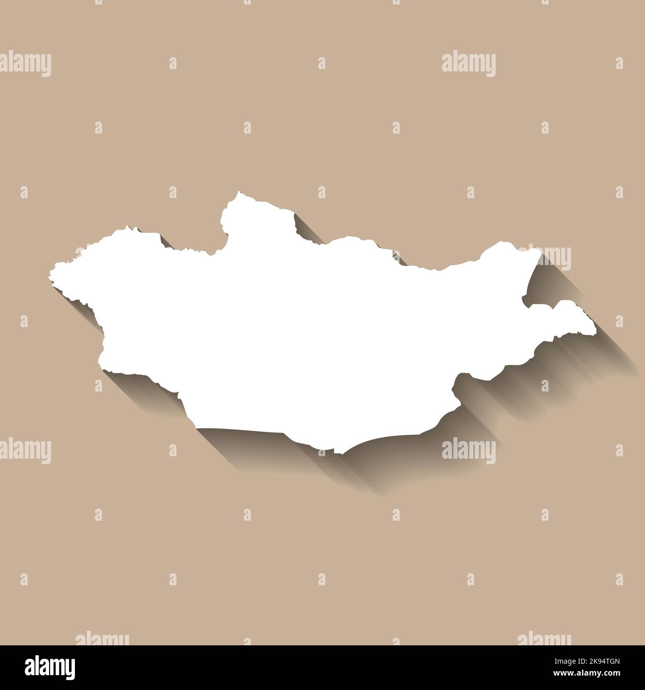 Mongolia Vector Country Map Silhouette Stock Vector Image And Art Alamy