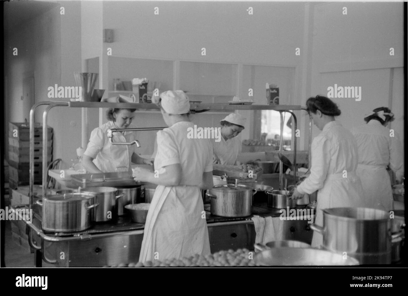 Kitchen staff at work Stock Photo - Alamy