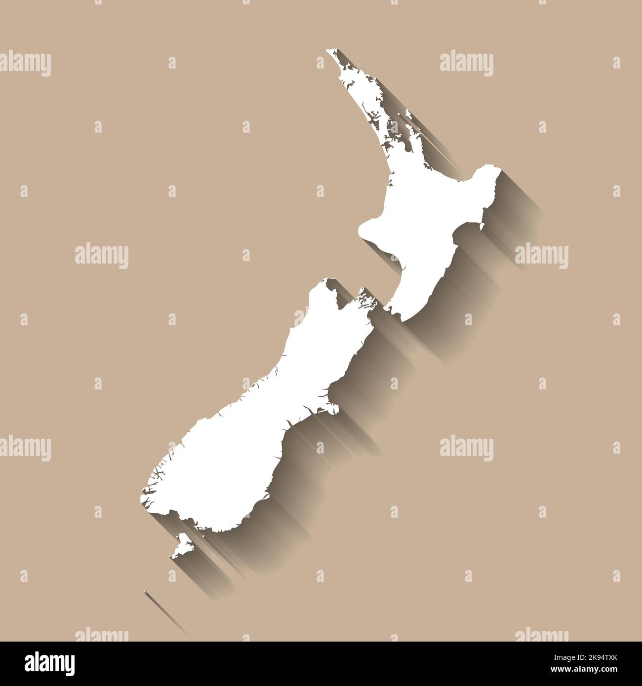 New Zealand vector country map silhouette Stock Vector Image & Art - Alamy