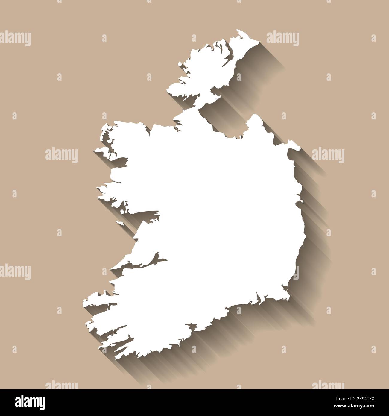 Ireland vector country map silhouette Stock Vector Image & Art - Alamy